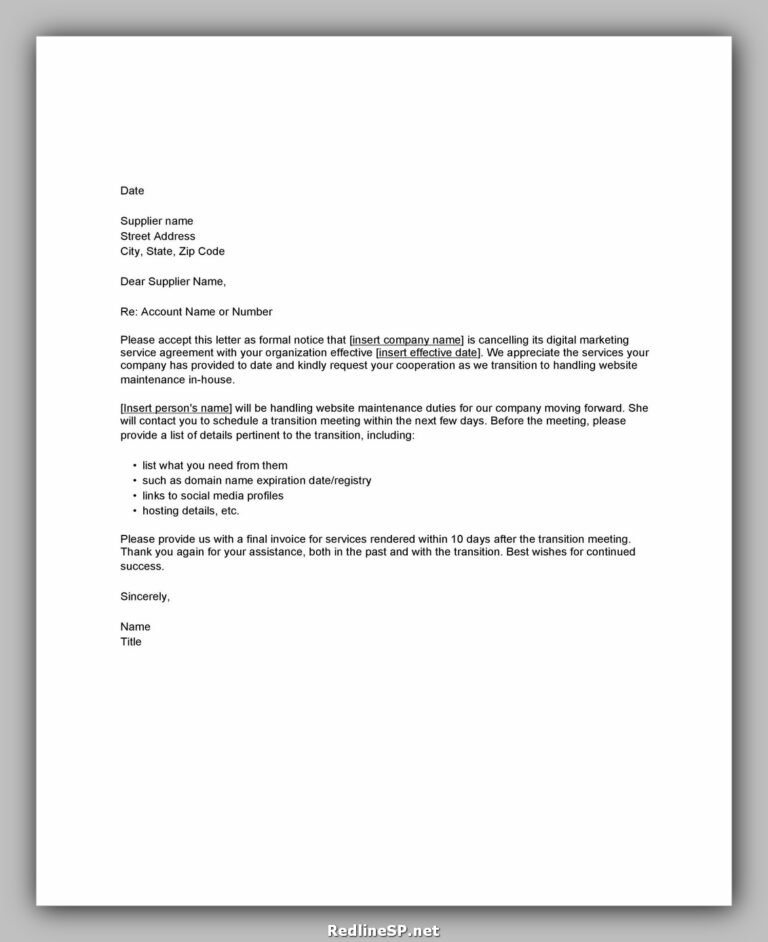 47 Powerful Cancellation Letter Sample - RedlineSP