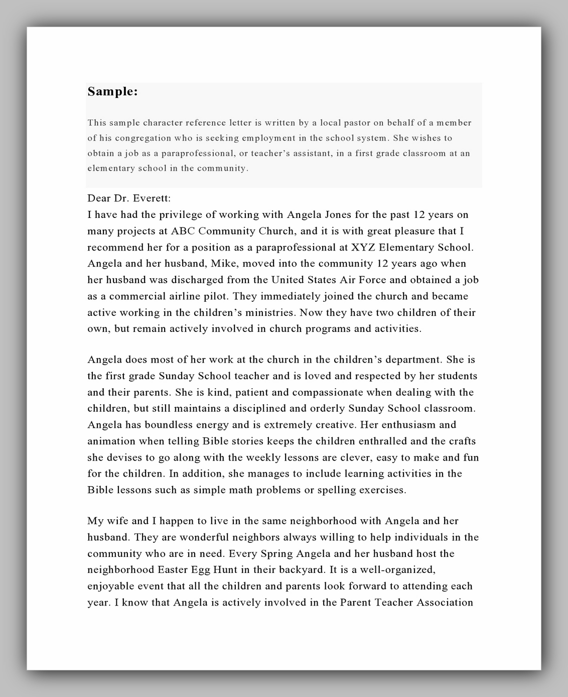 33 Best Character Reference Letter Example - RedlineSP