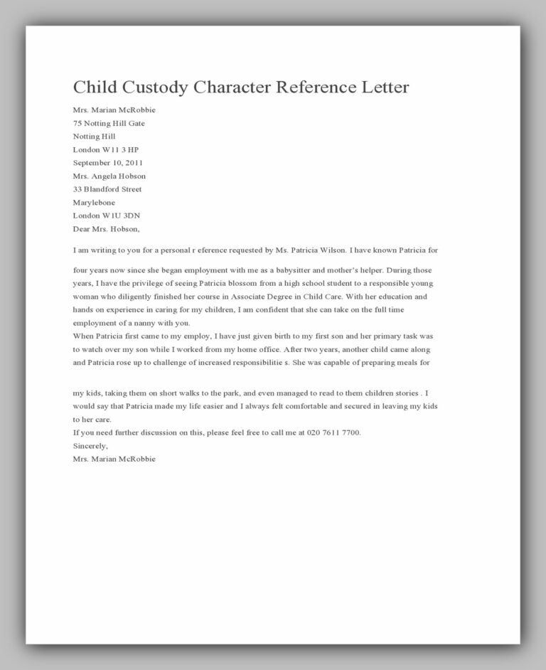 33 Best Character Reference Letter Example - RedlineSP