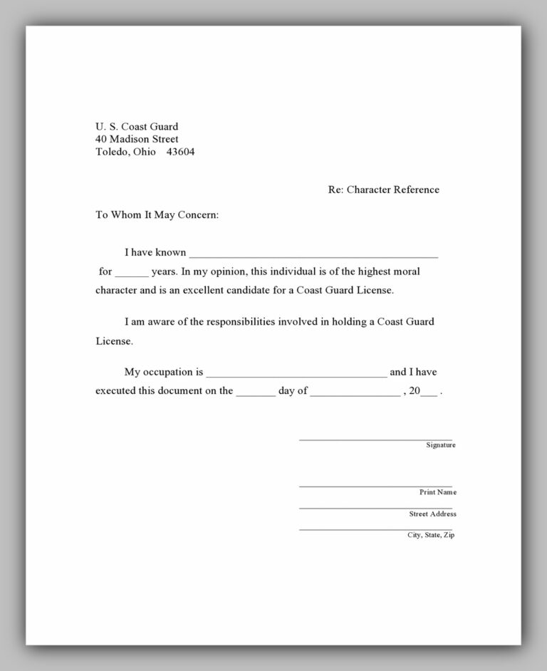 33 Best Character Reference Letter Example - RedlineSP