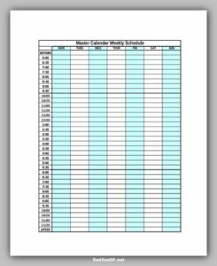 14 Amazing Master Schedule Template - RedlineSP