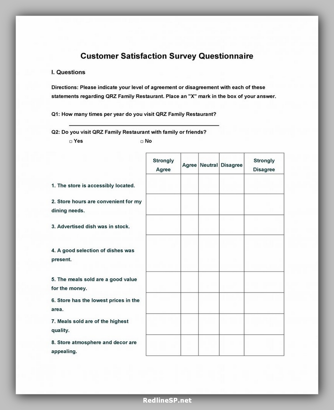 35 Best Printable Questionnaire Template - RedlineSP