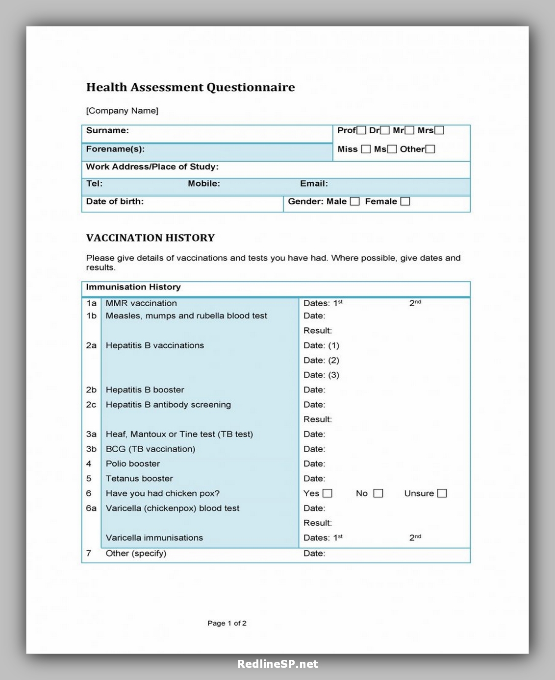 35 Best Printable Questionnaire Template - RedlineSP