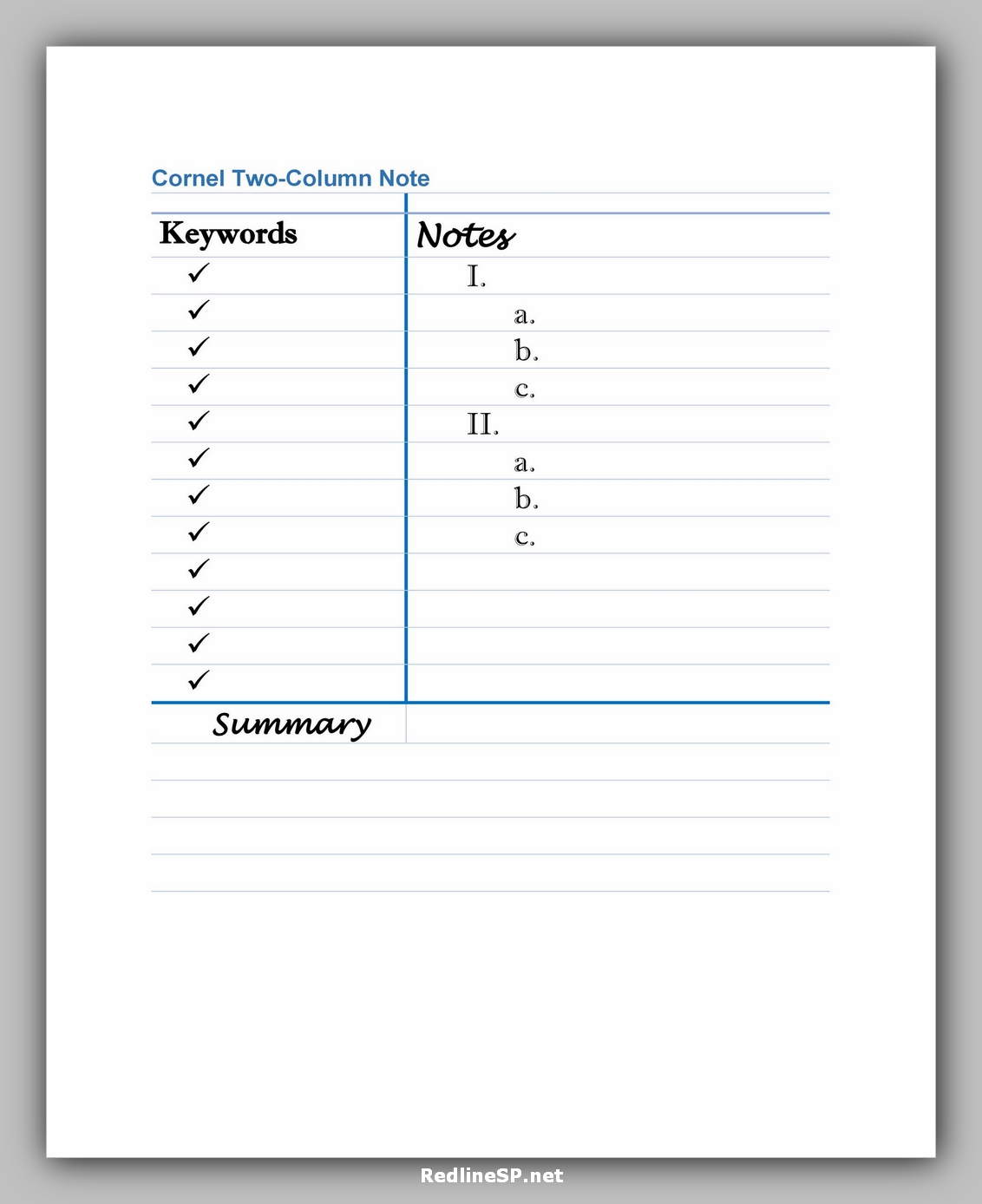 43 Useful Cornell Notes Template - RedlineSP
