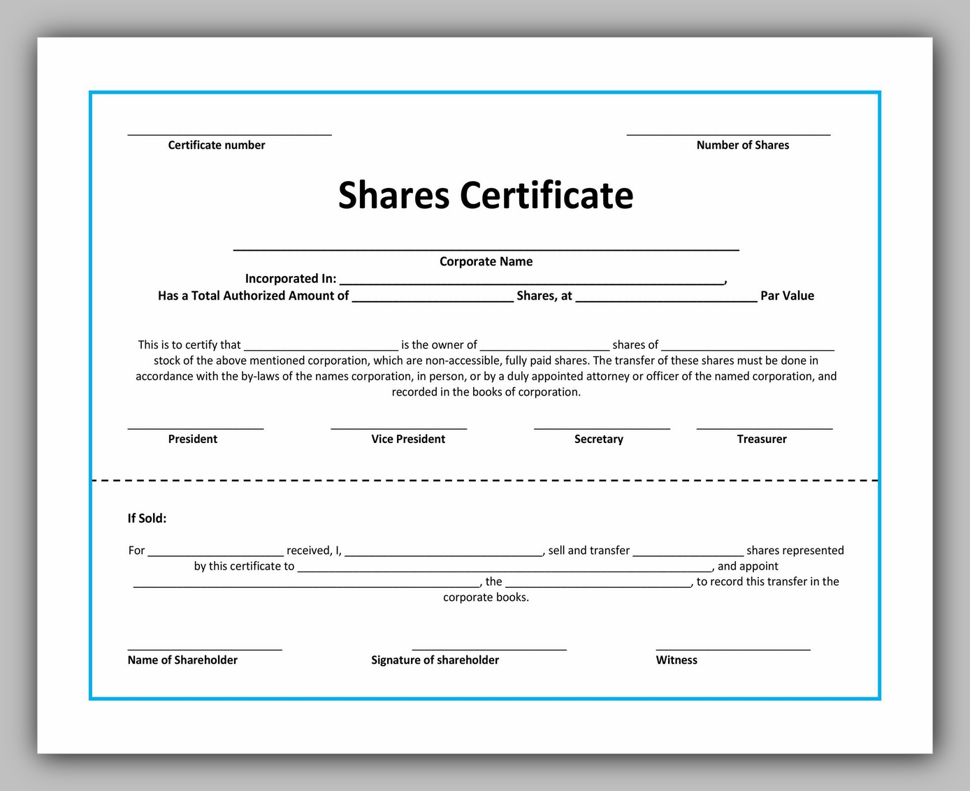 43 Free Share Certificate Template - RedlineSP