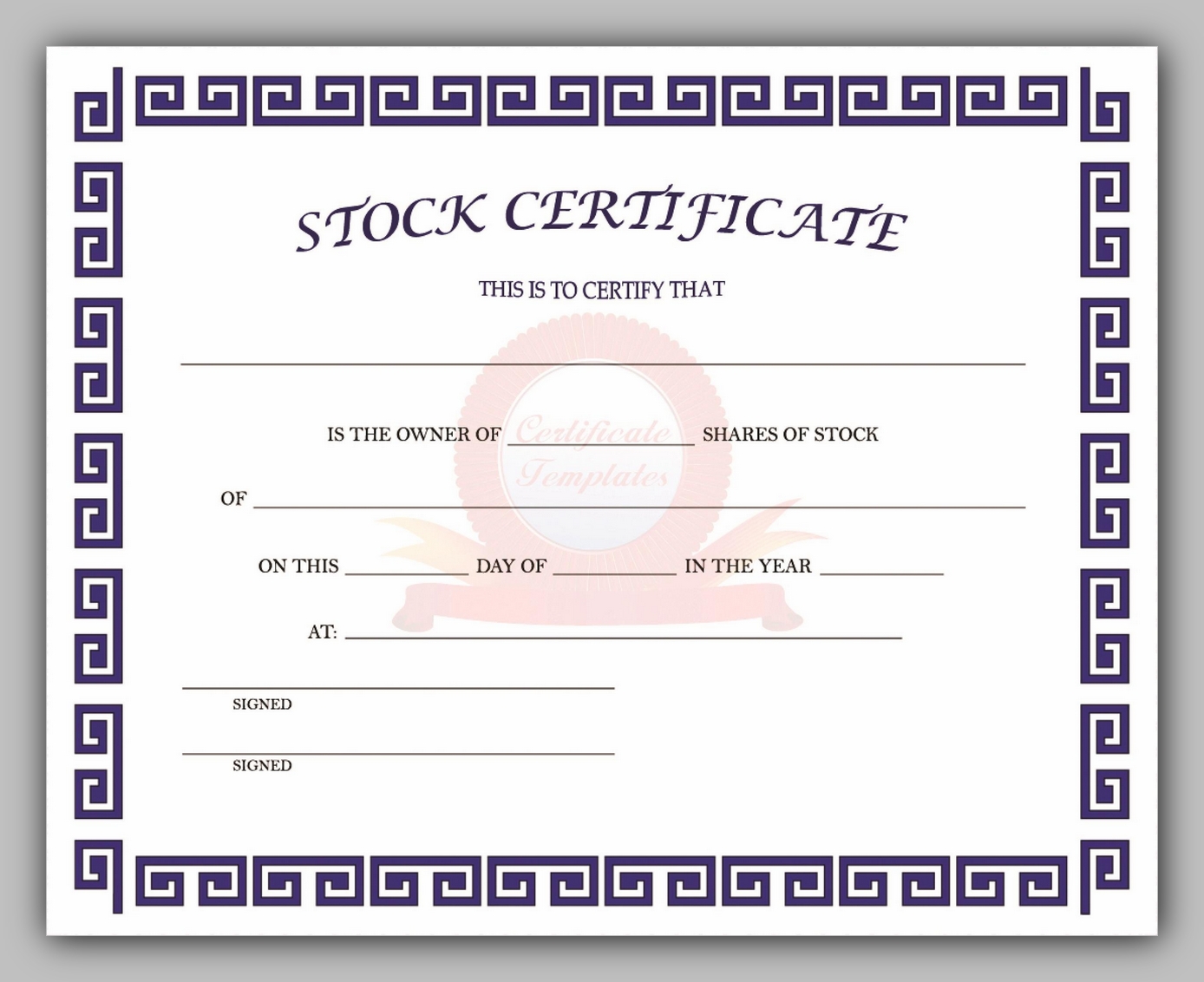 43 Free Share Certificate Template - RedlineSP