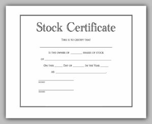 43 Free Share Certificate Template - RedlineSP
