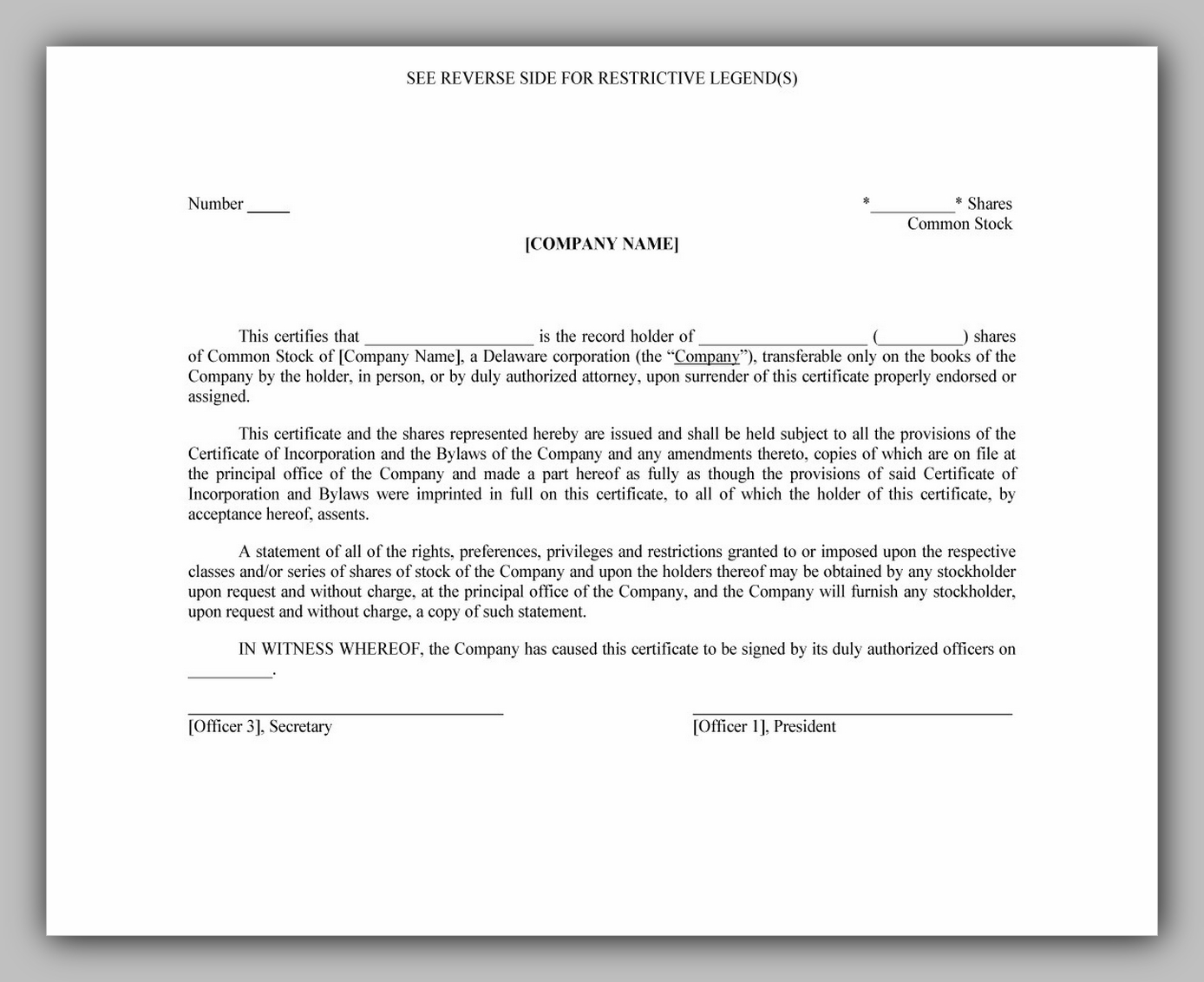 43 Free Share Certificate Template - RedlineSP