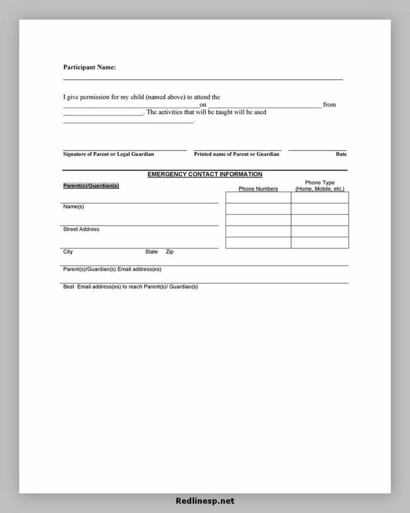 40 Free Permission Slip Template - RedlineSP