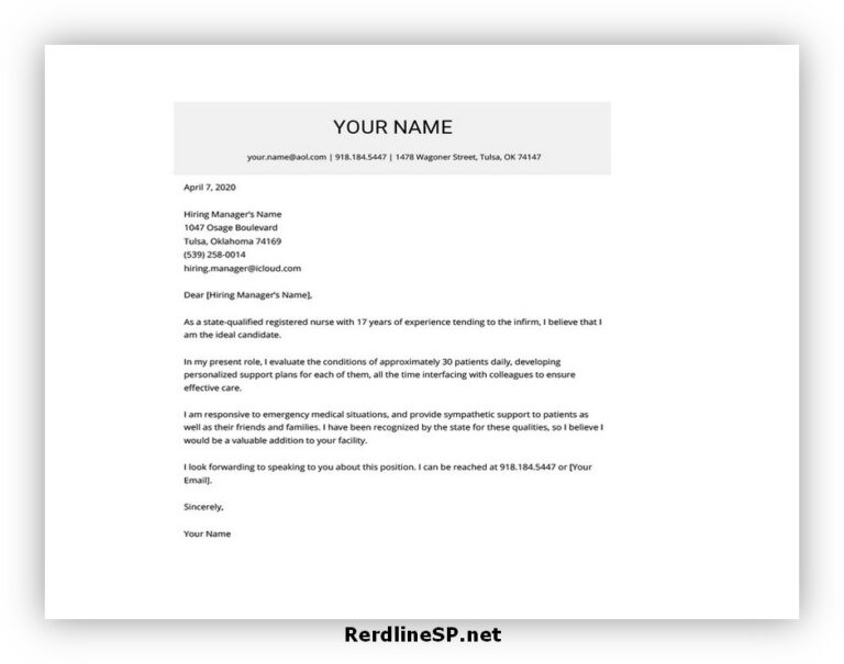 8 Best Email Cover Letter Format - RedlineSP