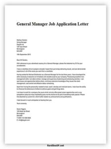 16+ Best Job Application Letter (Sample & Template) - RedlineSP