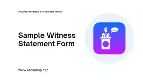 55 Sample Witness Statement Form - RedlineSP